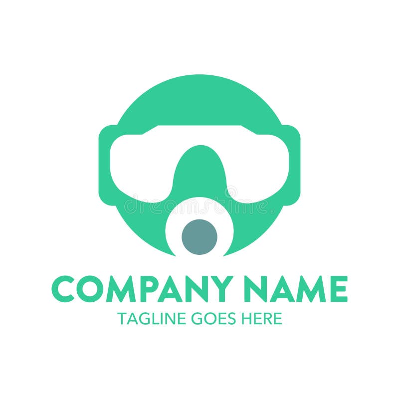 Unique Scuba Diving Logo Template. Vector Stock Vector - Illustration ...