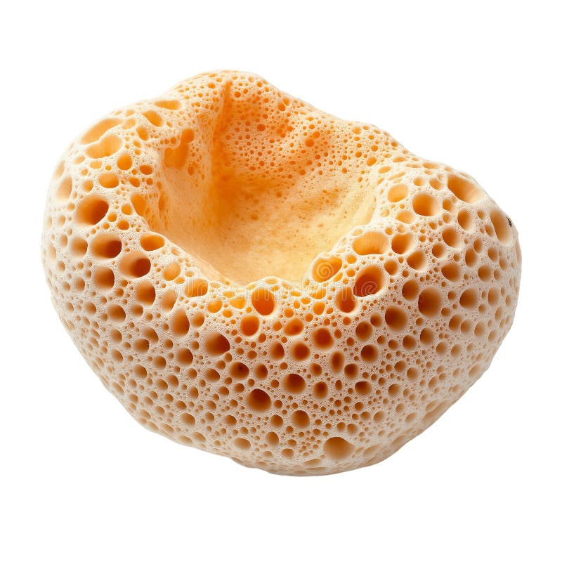 Unique Seasponge Texture with Natural Holes on White Background Stock ...