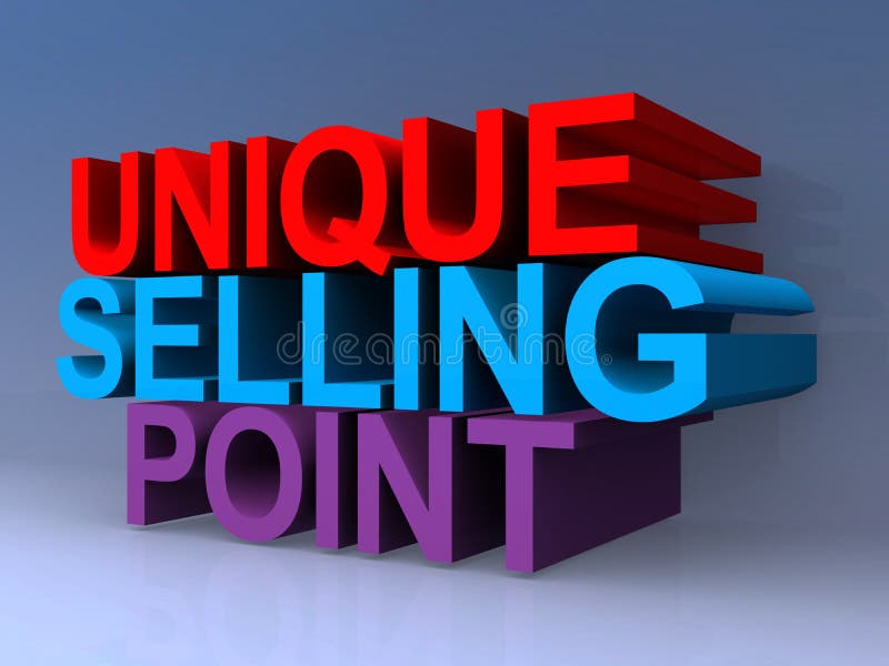 Unique selling point stock illustration. Illustration of blue - 178905045