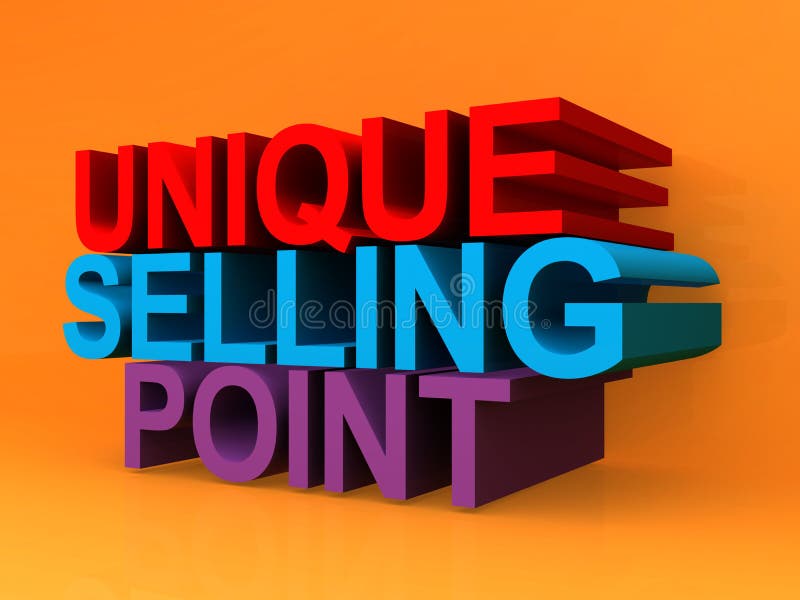 Unique Selling Point on Orange Stock Illustration - Illustration of ...