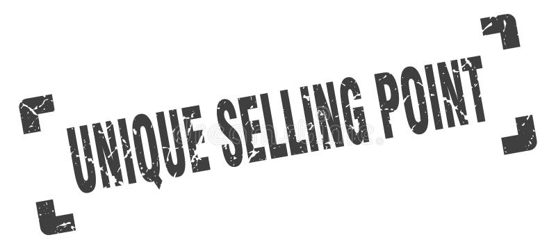 Unique Selling Point Stamp. Square Grunge Sign Isolated on White ...
