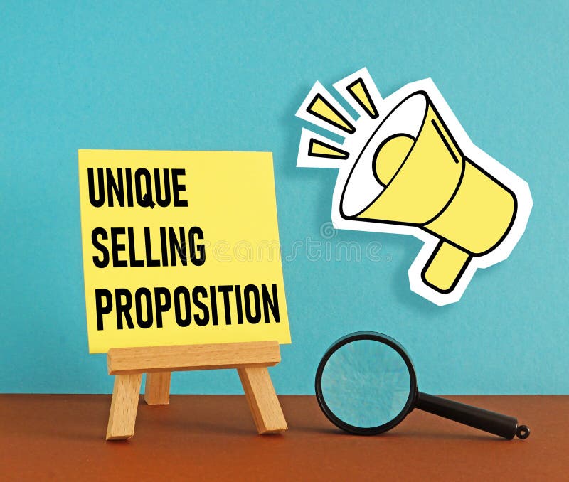 Unique Selling Proposition USP is Shown Using the Text Stock Photo ...