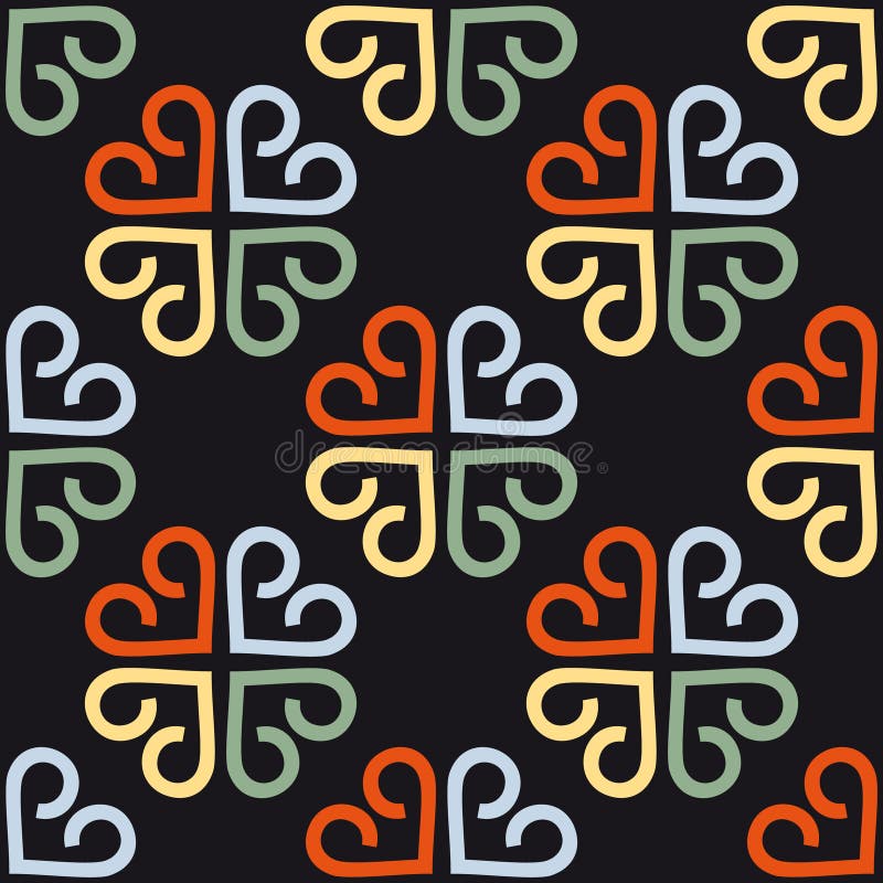 Unique Shape Decor Layout Patern Tile Stock Vector - Illustration of ...