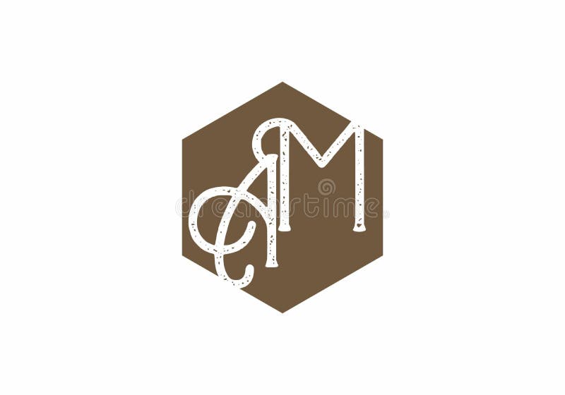 Unique Shape of am Initial Letter Stock Vector - Illustration of brand ...