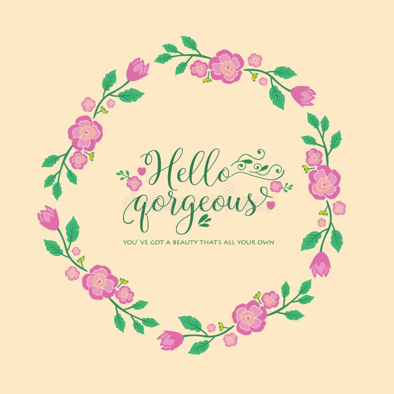 Unique Shape of Leaf and Flower Frame, for Romance Hello Gorgeous ...