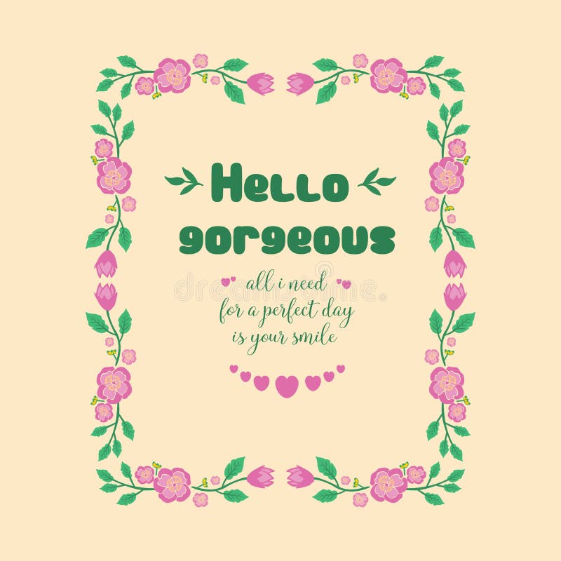 Unique Shape of Leaf and Flower Frame, for Romance Hello Gorgeous ...