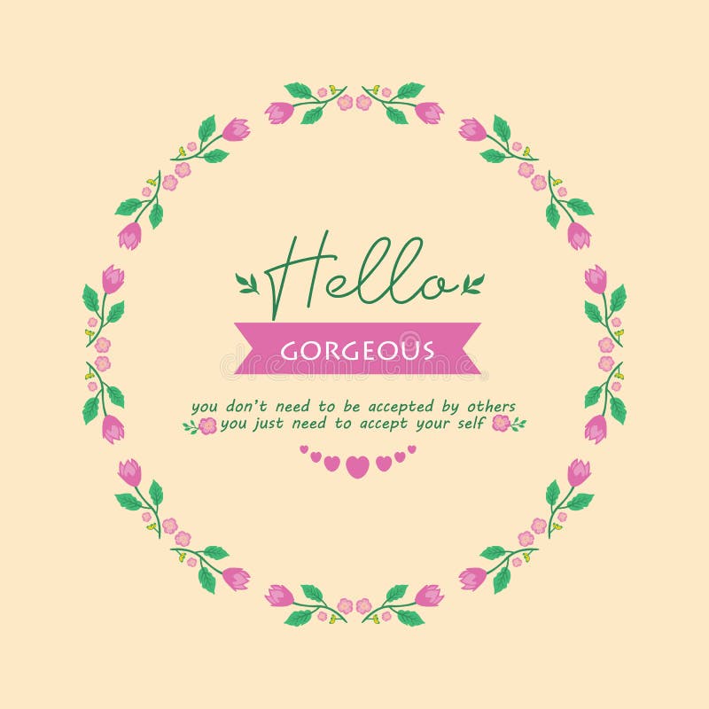 Unique Shape of Leaf and Flower Frame, for Romance Hello Gorgeous ...