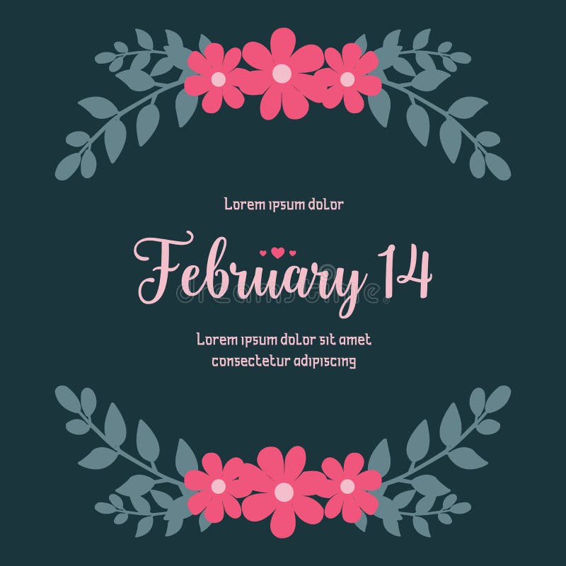 Unique Shape of Leaf and Flower Frame, for Seamless 14 February ...