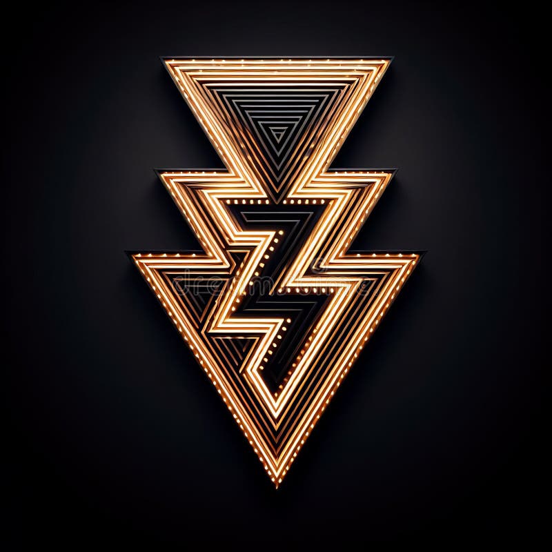 Unique Shaped Lightning Bolt with a Zigzag Pattern, Creating a Stock ...