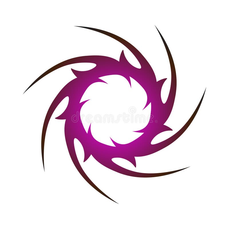 Unique Sharp Circle Creative Symbol Wrapped in Dark Purple Color Stock ...