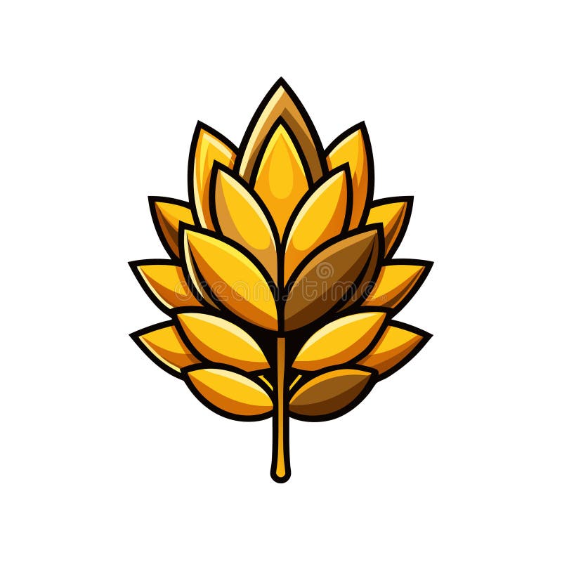 Unique Shiny Grain Flower Illustration in Bold Style Stock Photo ...