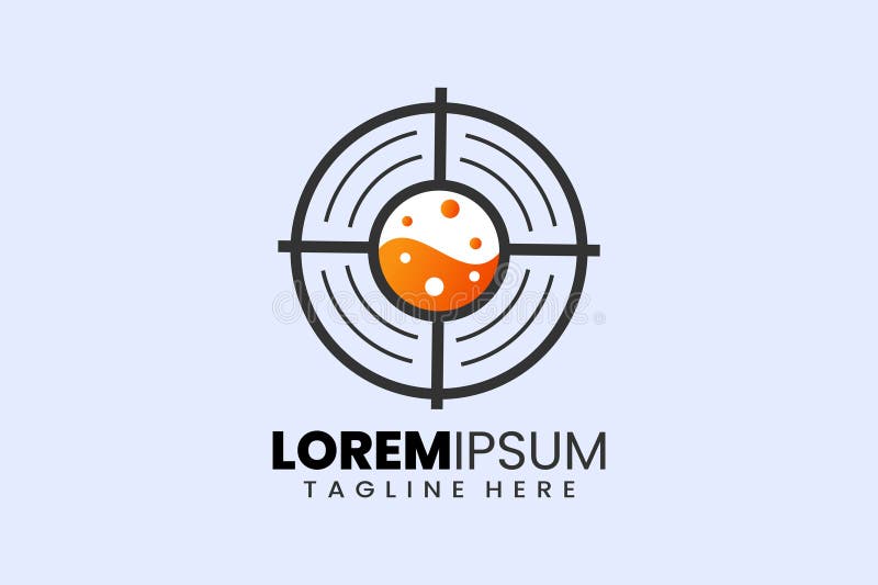 Unique Shoot Target Goal with Orange Liquid Logo Stock Vector ...