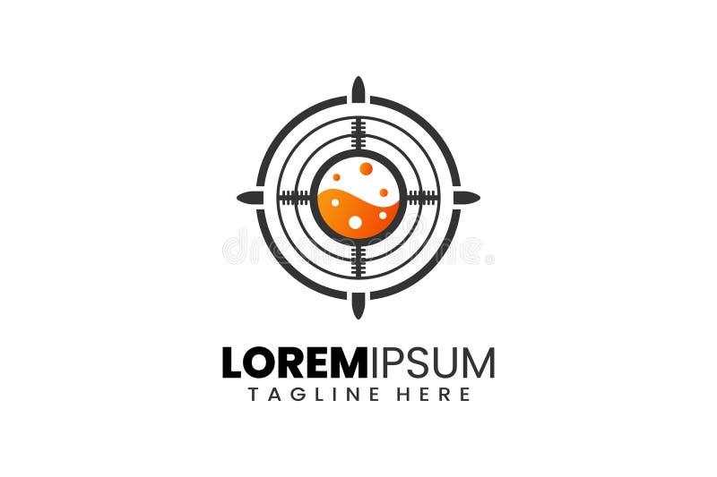 Unique Shoot Target Goal with Orange Liquid Logo Stock Vector ...