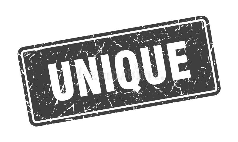 Unique Sign. Unique Grunge Stamp Stock Vector - Illustration of button ...