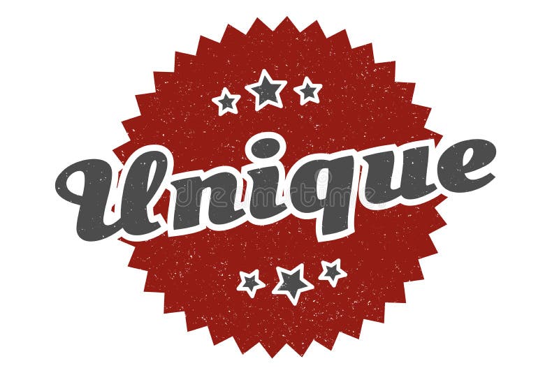 Unique Sign. Unique Vintage Retro Label Stock Vector - Illustration of ...
