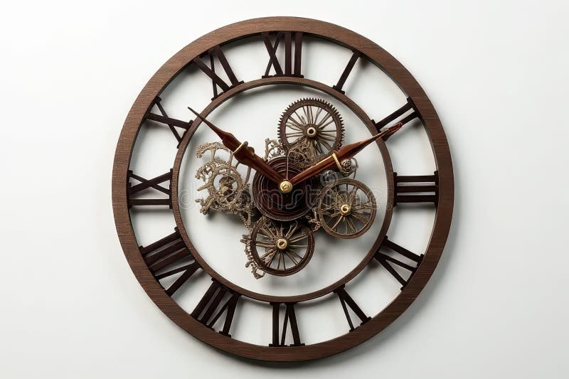 Unique Skeleton Wall Clock stock illustration. Illustration of modern ...