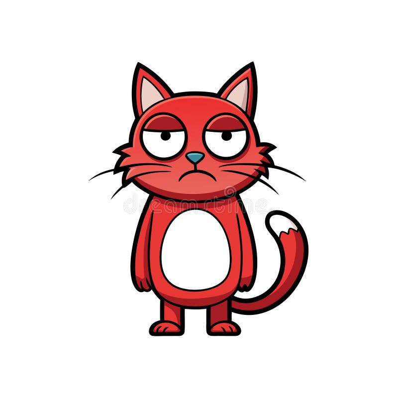 Unique Sketchy Cat Drawing with Hand Stock Illustration - Illustration ...