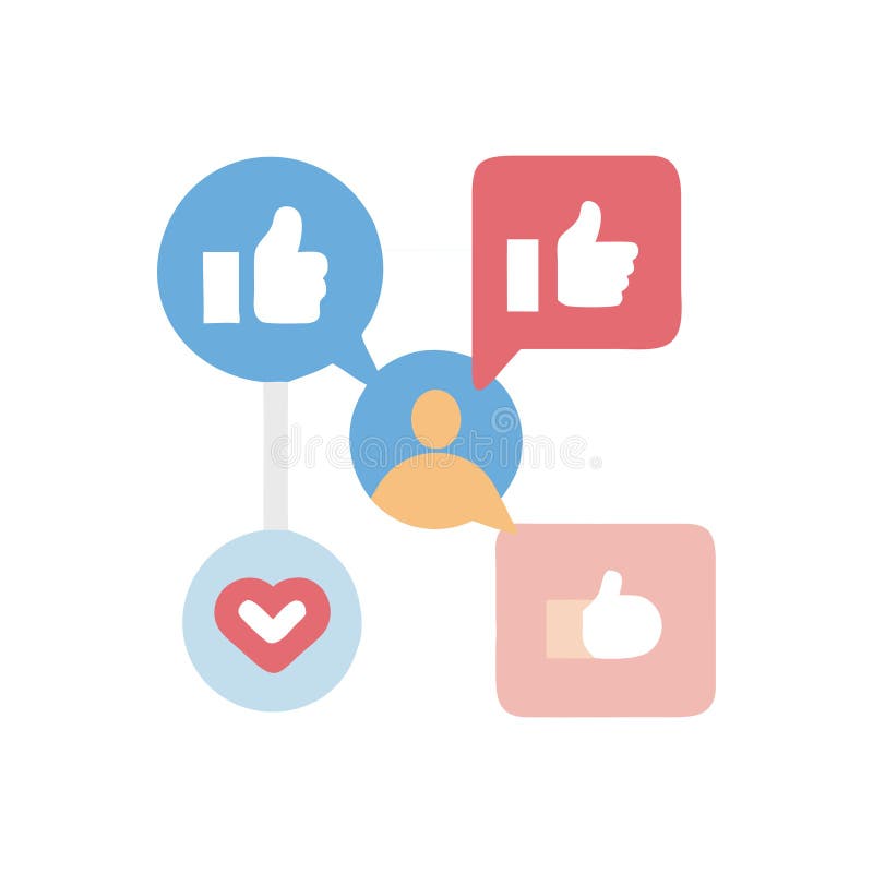 Unique Social Media Icon for User Interaction Stock Illustration ...