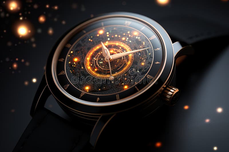 Unique Space Clock Incorporating Cosmic Elements and Celestial Motifs ...