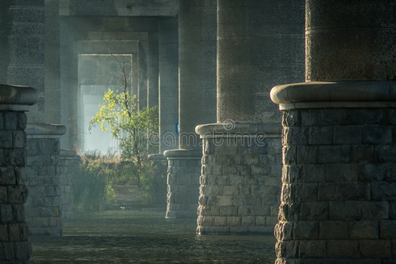 Unique Space Under the Bridge Stock Image - Image of unique ...