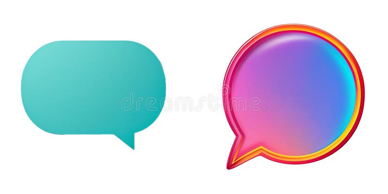 Colorful Speech Bubbles Blending Creativity and Modern Design Elements ...