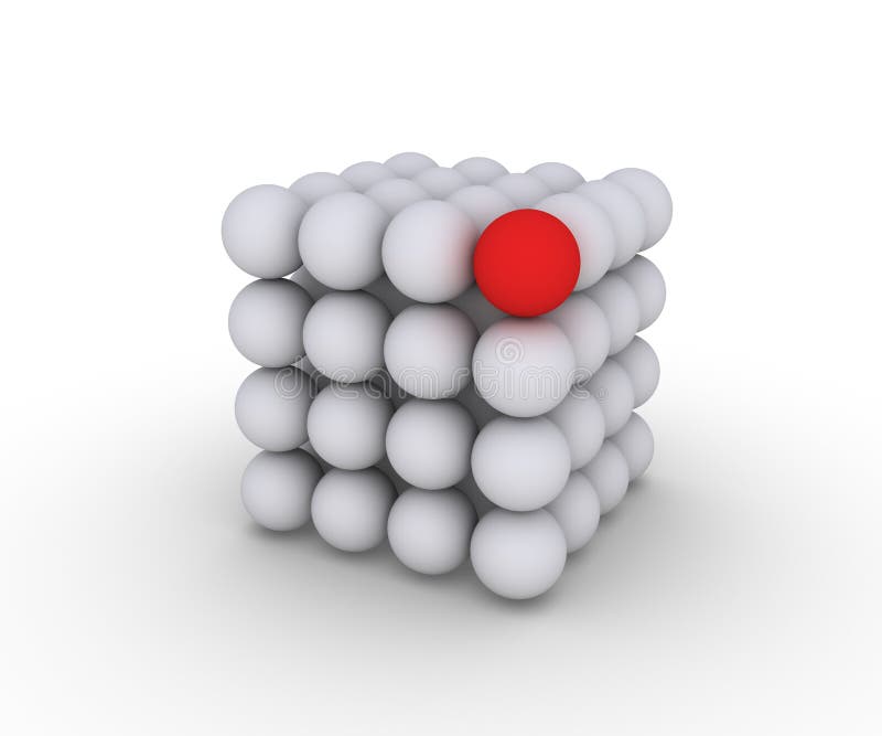 Unique Sphere and Cube Construction Stock Illustration - Illustration ...