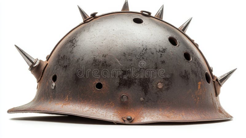 Unique Spiked Helmet with a Distressed Look. Ideal for Historical ...