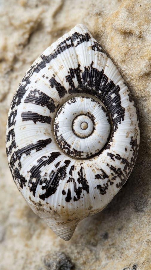 Unique Spiral Shell Resting on Sandy Beach during Daylight Hours Stock ...