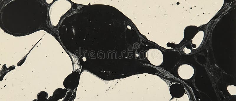 Unique Splattered Black Ink Patterns on Pristine White Background ...