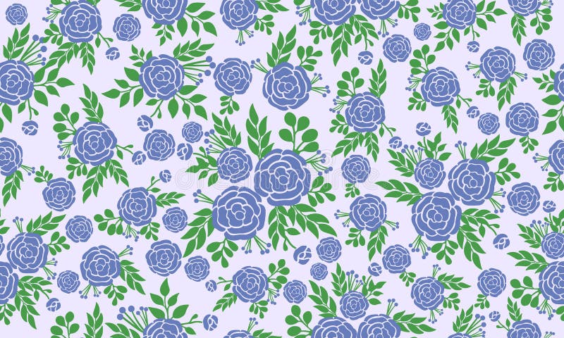 Unique Spring Floral Pattern Background, with Seamless Leaf and Floral ...