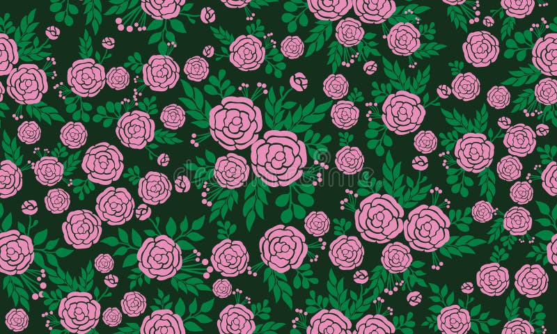 Unique Spring Floral Pattern Background, with Seamless Leaf and Floral ...