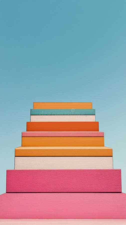 Unique Staircase Design with Vibrant Hues in Modern Interior Space ...