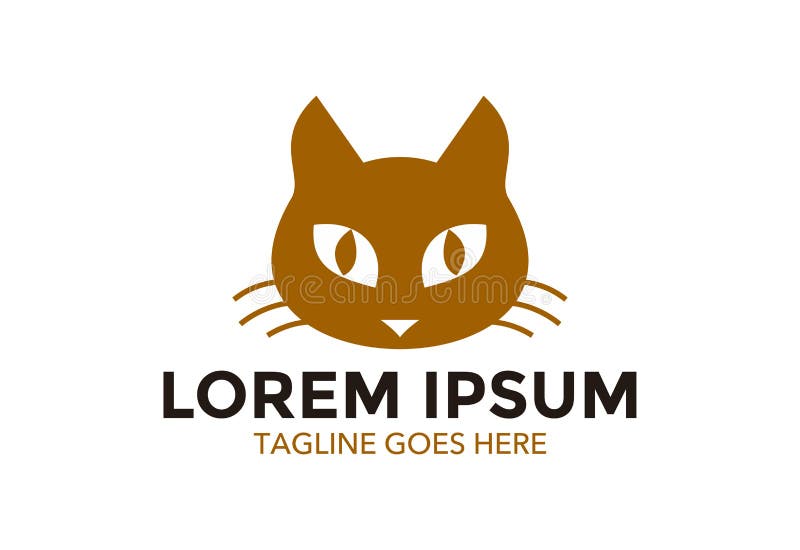Unique and Stand Out Cat Logo. Vector Illustration Stock Vector ...