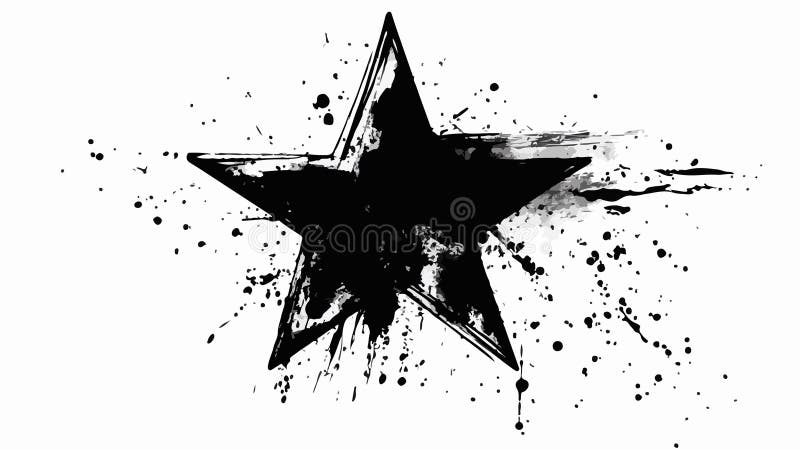 Unique Star Ink Texture Vector Illustration Stock Vector - Illustration ...