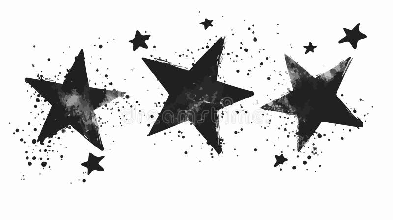 Unique Star Ink Texture Vector Illustration Stock Vector - Illustration ...