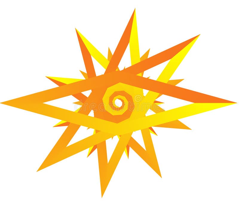 Unique Star Shape, Star Contour Vector Design Element Stock Vector ...