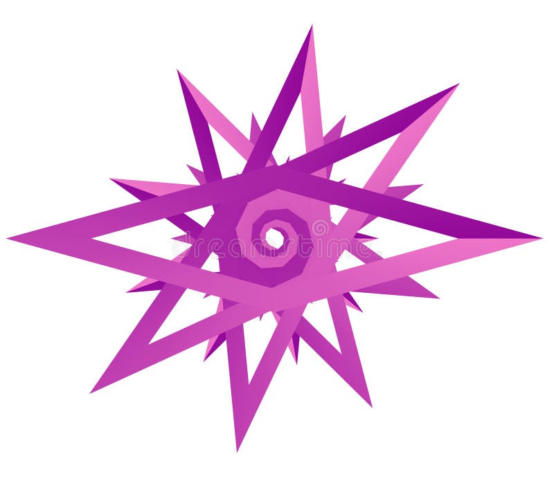 Unique Star Shape, Star Contour Vector Design Element Stock Vector ...