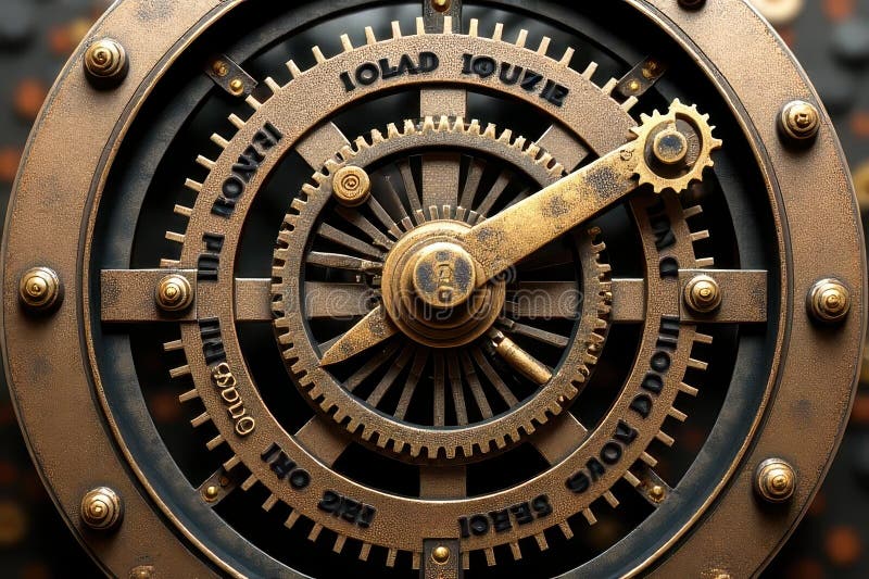 Unique Steampunk Mechanical Clock Stock Illustration - Illustration of ...