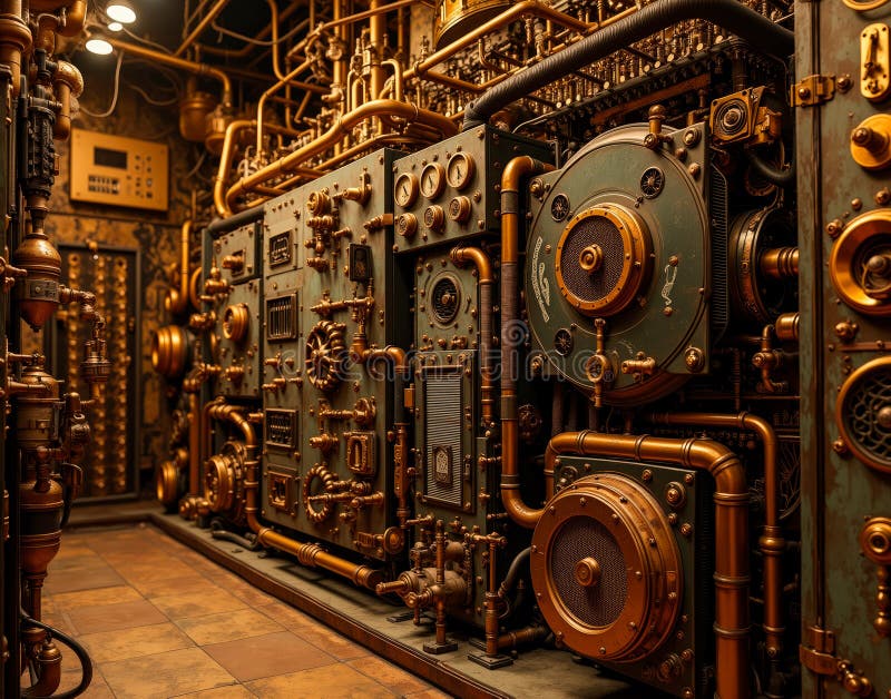 Retro-futuristic Steampunk Servers with Brass Pipe Cooling and ...