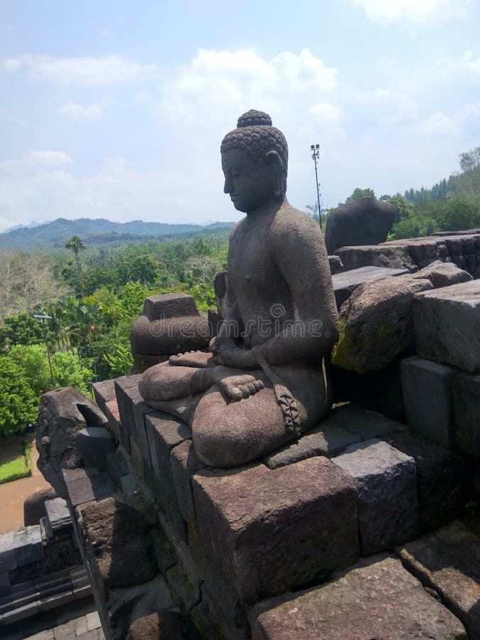 Unique Stone Statue in Borobudur Temple Stock Photo - Image of ...