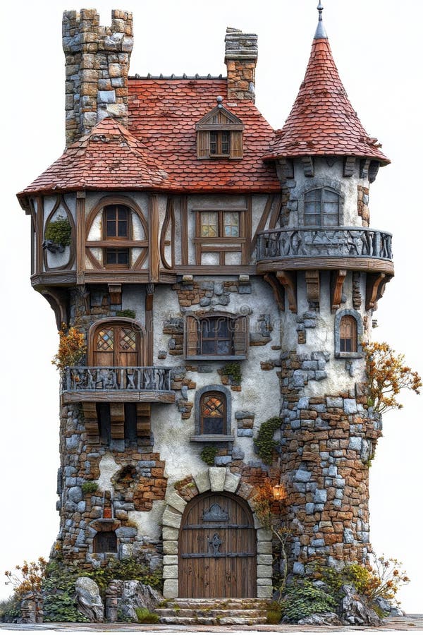 Unique Stone and Timber Castle with Rich Architectural Features Located ...