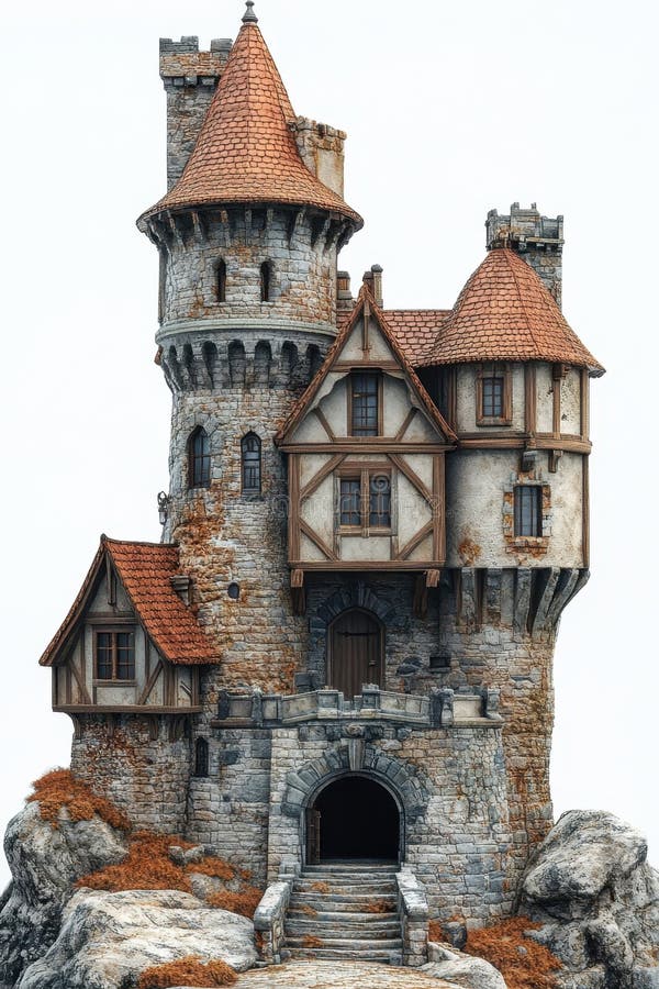 Unique Stone and Timber Castle with Rich Architectural Features Located ...