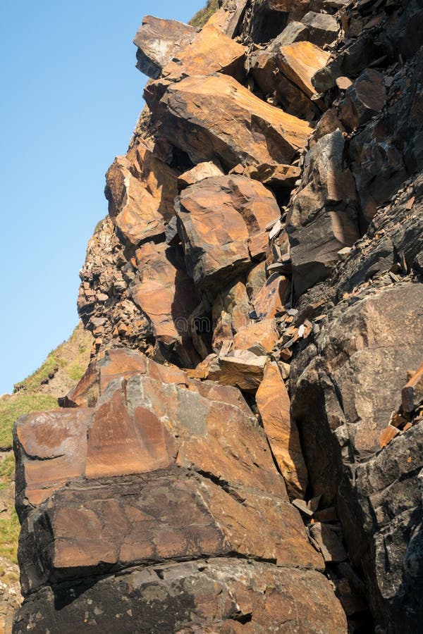 Unique Structure of Rocks at Hartland Quay in North Devon Stock Image ...