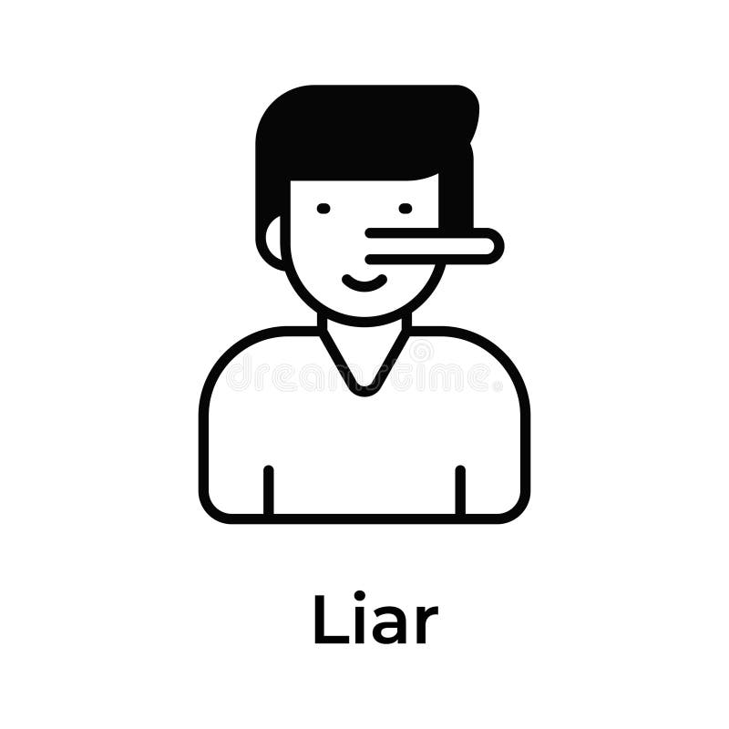 Unique Style Icon of Liar in Modern Style, Premium Vector Stock Vector ...