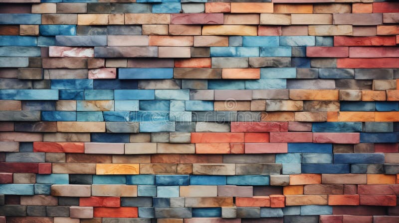 Unique Stylized Brick Wall Pattern with Flat Texture, Contemporary ...