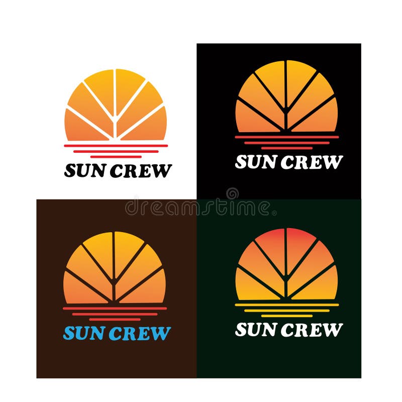 Modern Digital Sun Crew Logo Design Stock Vector - Illustration of diagram, isolated: 381669507
