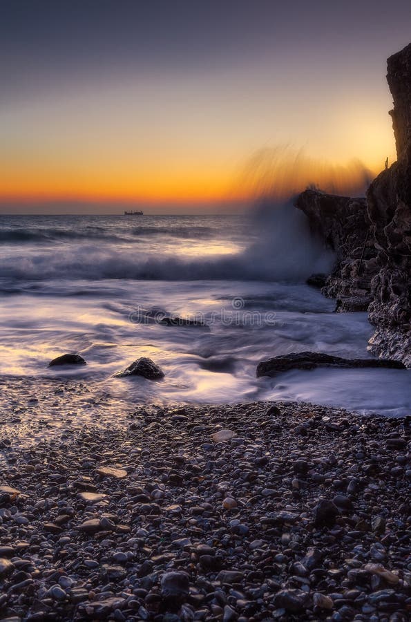 Unique sunsets stock photo. Image of bogliasco, cliff - 82112130