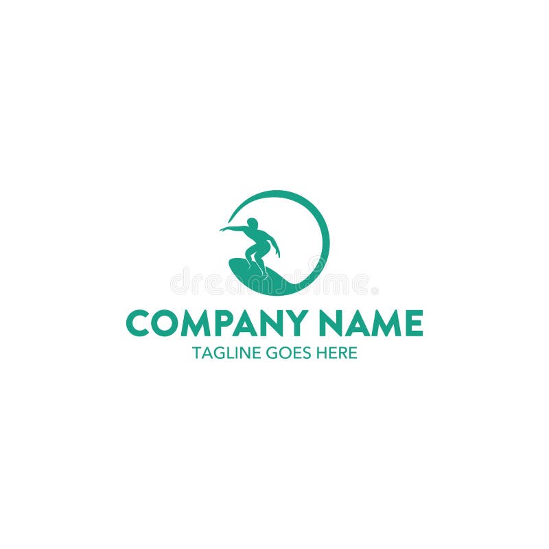 Unique Surfing Logo Template. Vector. Editable Stock Vector ...
