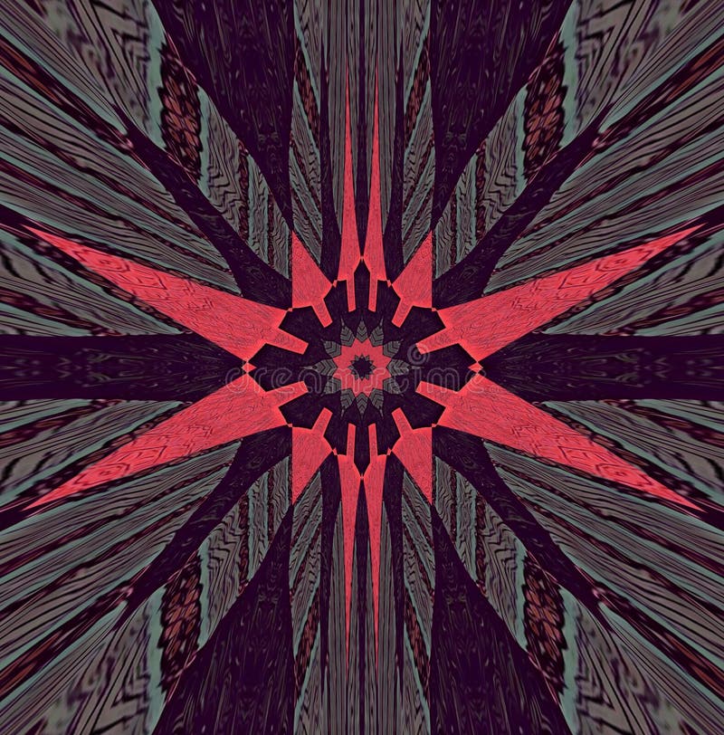 Red Arrow and Star Shaped Repeating Design on Shades of Grey Background ...