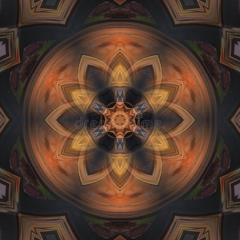 Unique Symmetrical Pattern in Oriental Style. Illustration Stock ...